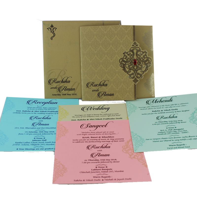 VC-289 - Wedding Cards in Ahmedabad | Indian Wedding Card