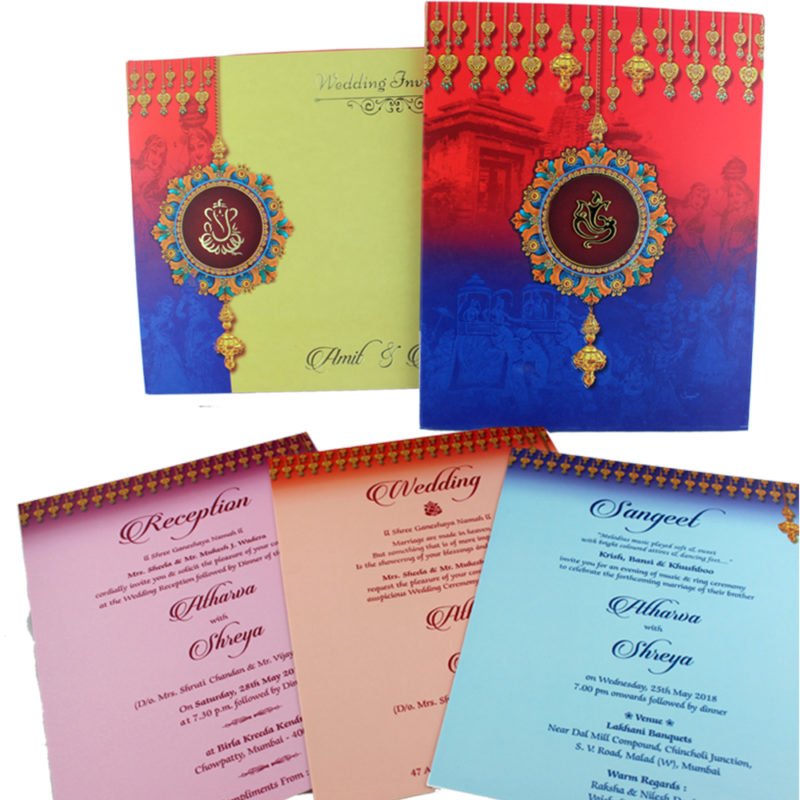 Wedding Card 4213 | Fully Customized | Indian Wedding Card