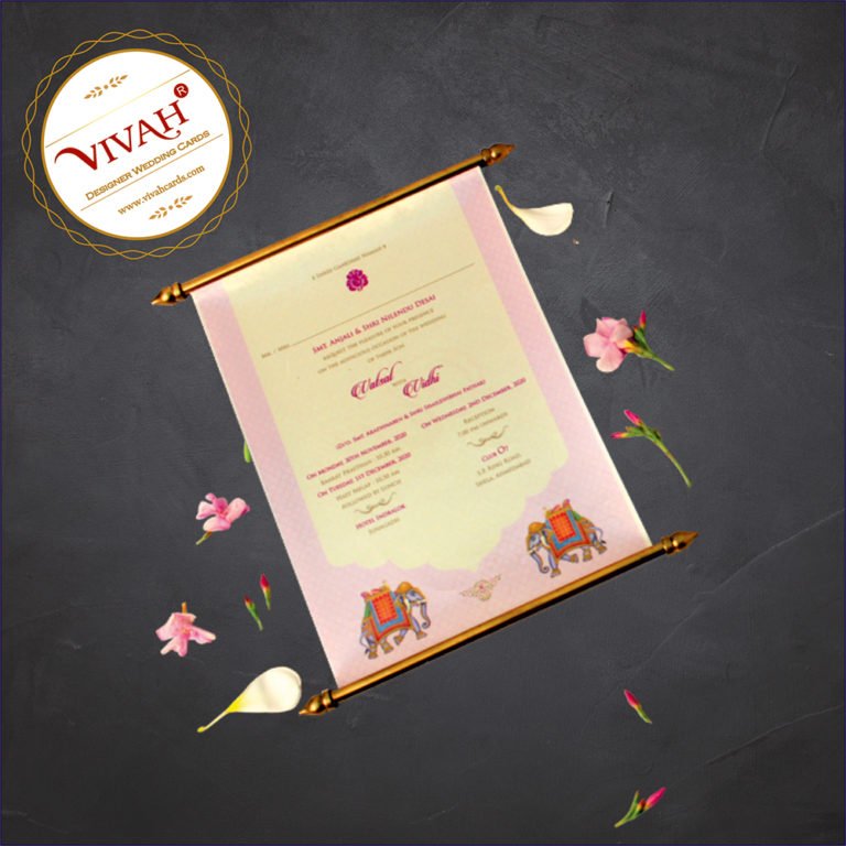 Satin Scrolls – Wedding Cards in Ahmedabad | Indian Wedding Card